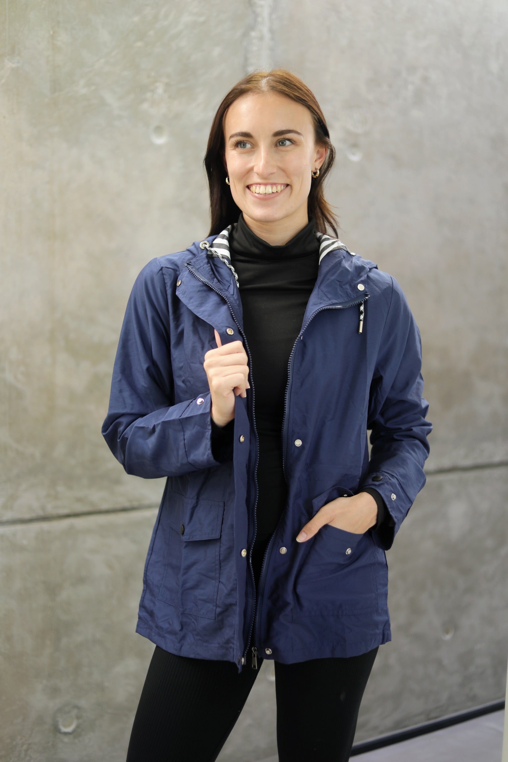 Cullen Navy Summer Jacket - Women's Jackets | Kikuti Couture Shop