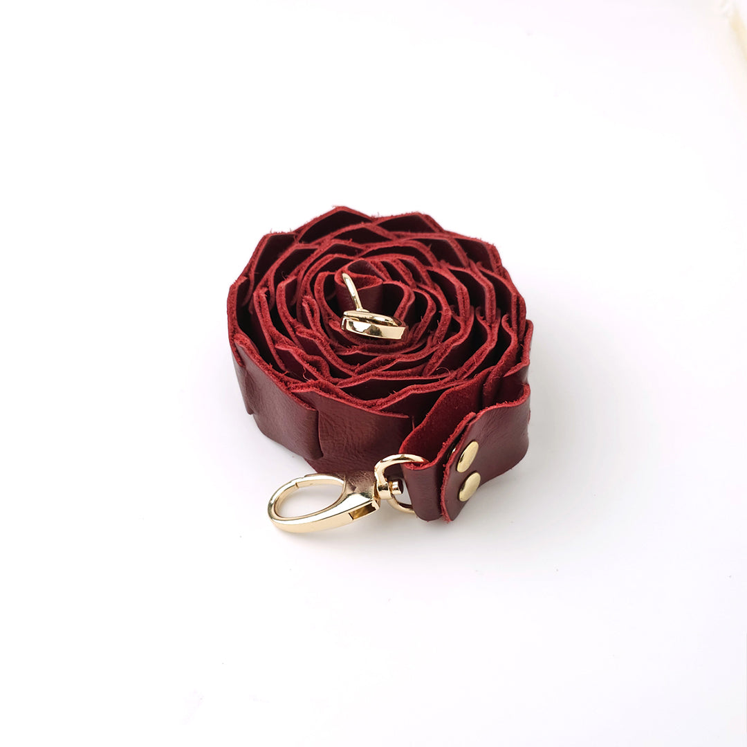 Leather Link Strap - Morroccan Ruby – Kikuti Couture Shop